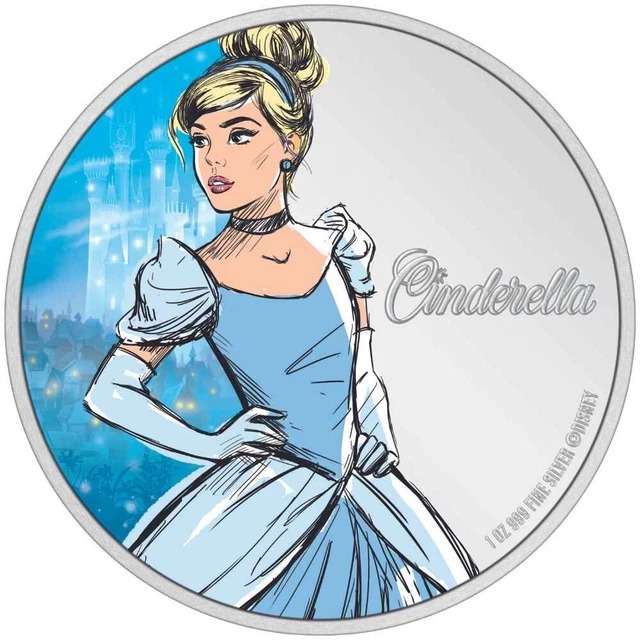 CINDERELLA DISNEY PRINCESS 1 Oz Silver Coin $2 Niue 2024 $185.00 ...