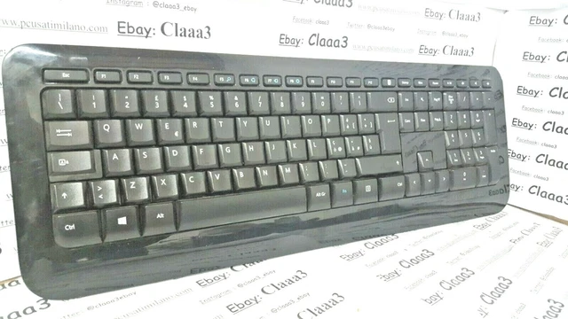 MICROSOFT WIRELESS KEYBOARD 800 1455 tastiera qwerty italian WUG1008 ...