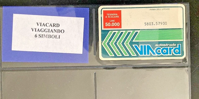 1 SCHEDE VIACARD Serie Autostrade viaggiando 6 simboli come da foto EUR ...
