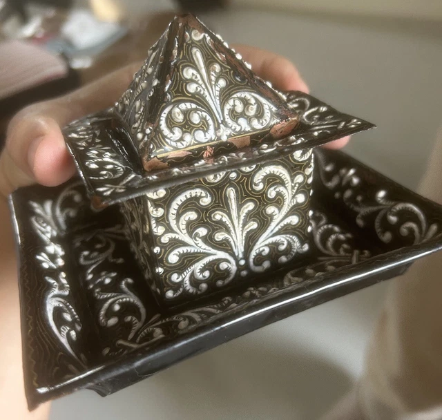 ENCRIER ÉMAUX DE Limoges Email Haute Époque Renaissance Ancien Pierre ...