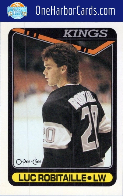 1990 O-PEE-CHEE LOS Angeles Kings Hockey Card #209 Luc Robitaille EUR 2 ...