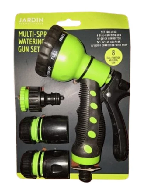 SPRAY NOZZLE WATER Hose Gun Multi Pattern Garden Adjustable Mist ...