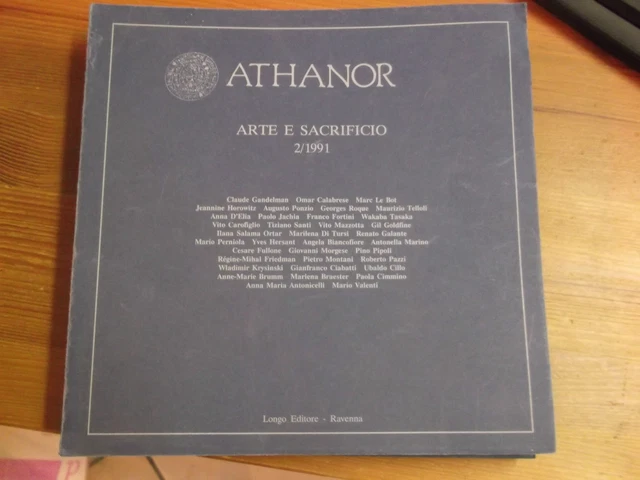 LIBRO - ATHANOR - Arte E Sacrificio 2/1991 Letteratura Semiotica ...