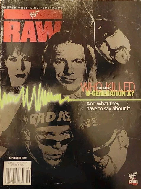 WWF RAW MAGAZINE September 1999 DX HHH, Chyna, Xpac, New Age Outlaws ...
