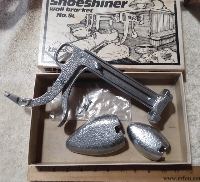 VINTAGE LITTCO SHOESHINER Wall Mount Bracket No.80 Aluminum W Original ...