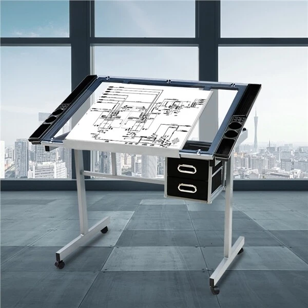 HEIGHT ADJUSTABLE DRAFTING Drawing Table for Kids Drawing Desk w ...