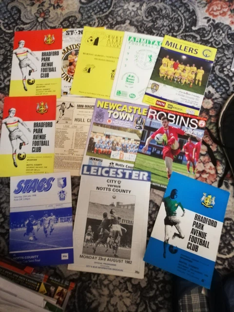 SELECTION OF 12 Notts County football programmes ranging from 1966 ...