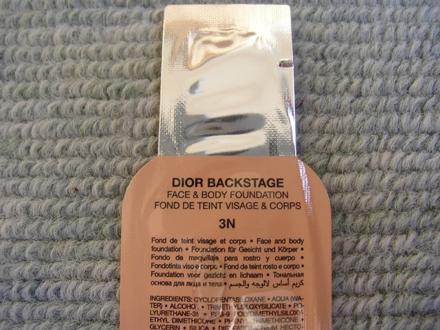 NEW CHRISTIAN DIOR Backstage Face & Body foundation Sample Shade 3N ...