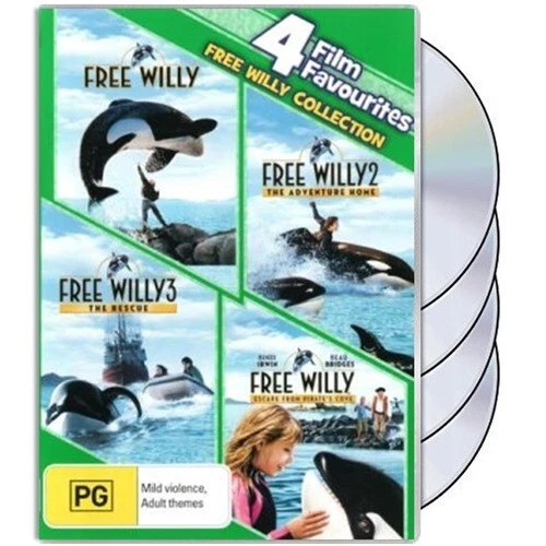 FREE WILLY | 4-Movie Collection (DVD, 4-Disc) Region 4 (The Adventure ...