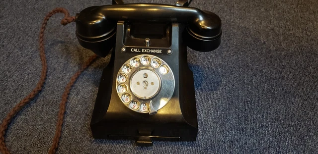 VINTAGE GPO ROTARY Telephone Bakelite Call Exchange Landline Black £65. ...