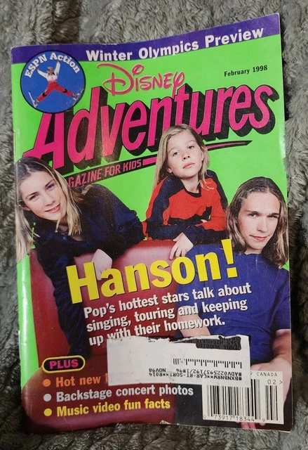DISNEY ADVENTURES MAGAZINE~FEBRUARY 1998~Hanson Brothers~Backstage Pass ...