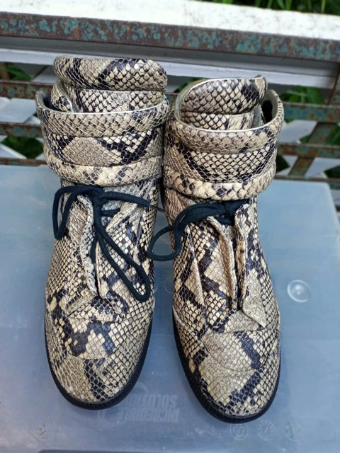 VINTAGE MAISON MARGIELA Mens' "Future" High Top Python Leather Sneakers ...