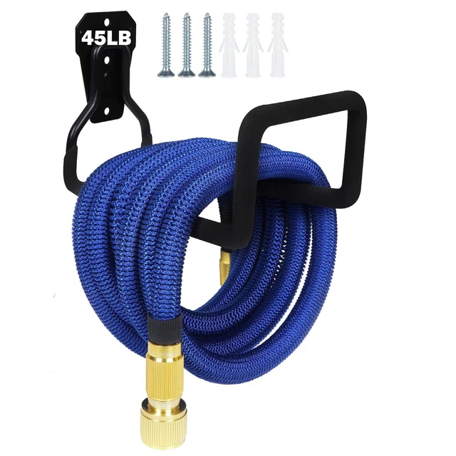 HEAVY DUTY GARDEN Water Hose Holder - Rust Proof Wall Mounted Hose ...