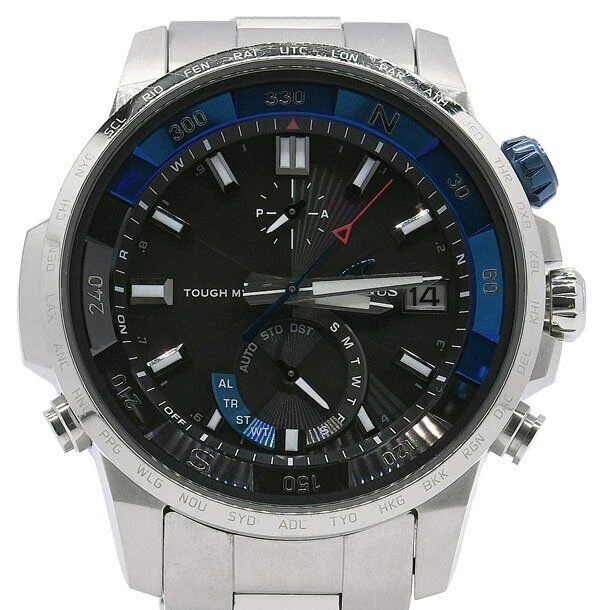 CASIO OCEANUS CACHALOT OCW-P1000-1AJF Solar Radio Black Blue Titanium Mens Watch $607.20 ...