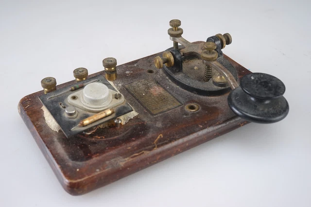 VINTAGE ANTIQUE SIGNAL Electric Telegraph Key Keyer Morse R-68 Practice ...