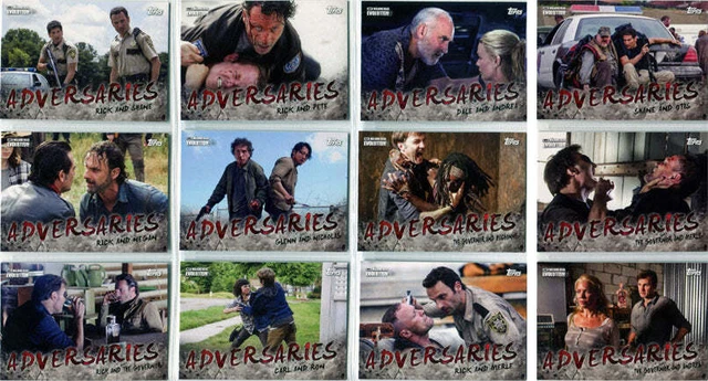 WALKING DEAD EVOLUTION Adversaries Complete 12 Card Chase Set £14.12 ...