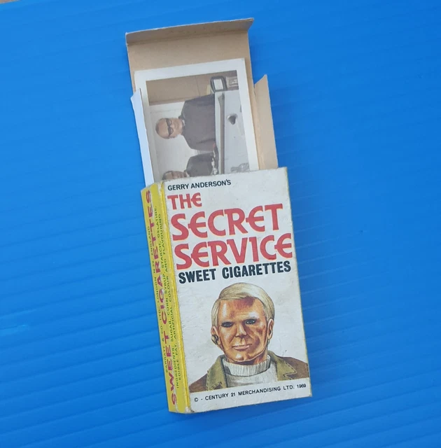 BARRATT THE SECRET Service Sweet Cigarette Trade Card Packet Box Candy ...