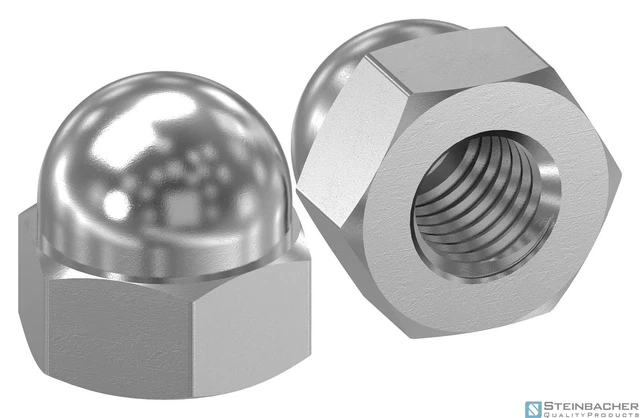 (10X) TUERCA HEXAGONAL de acero inoxidable M10, DIN 1587, A2 ...
