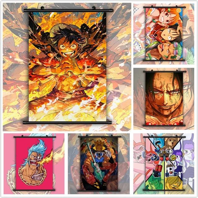 ONE PIECE Monkey D. Luffy Banner Scroll Poster Kunstdrucke Bider Druck ...
