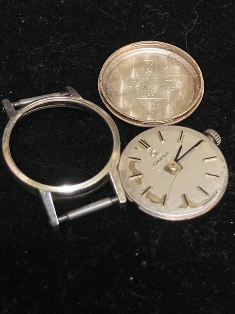 VINTAGE 9CT SOLID Gold Omega Watch Face & Back £69.00 - PicClick UK