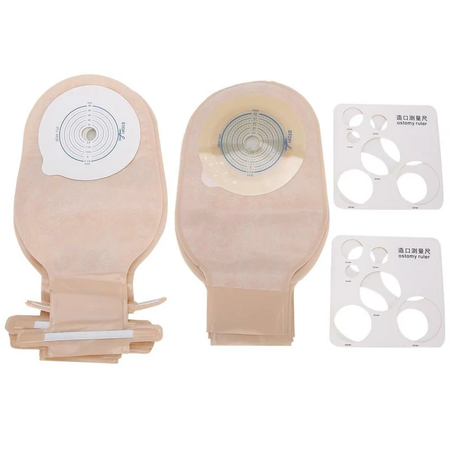 10 X SACCHETTO stomia drenabile sistema coperchio stomia urina 20-60 mm ...