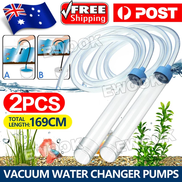 2XFISH TANK CLEANER Syphon Aquarium Gravel Cleaner Siphon Aquarium ...