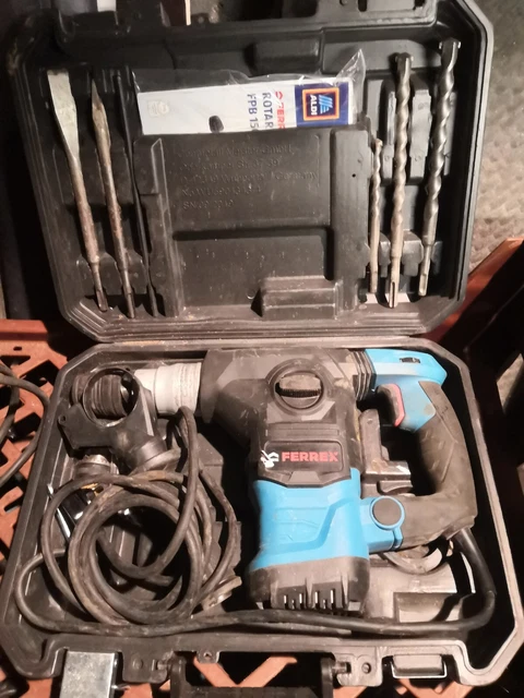 FERREX FPB1500 CORDED Rotary Hammer Drill 23-240v 1500w In Case Tools ...
