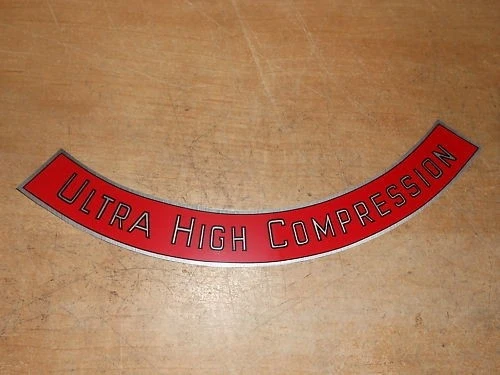 1963 OLDSMOBILE ULTRA High Compressin Air Cleaner Decal $11.99 - PicClick