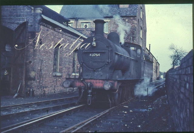 RAILWAY SLIDE MIDLAND Railway Johnson 3F loco 43754 Tewkesbury MPD ...