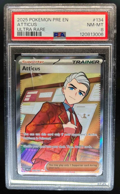 2025 POKEMON SV Prismatic Evolutions Atticus #134/131 PSA 8 £4.18 ...