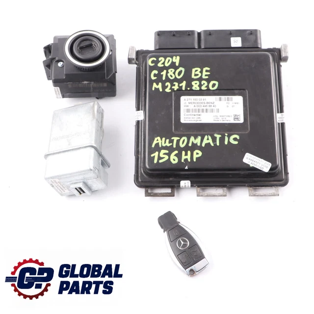 MERCEDES W204 C180 M271.820 156HP Engine ECU Kit A2711500391 Key Lock ...