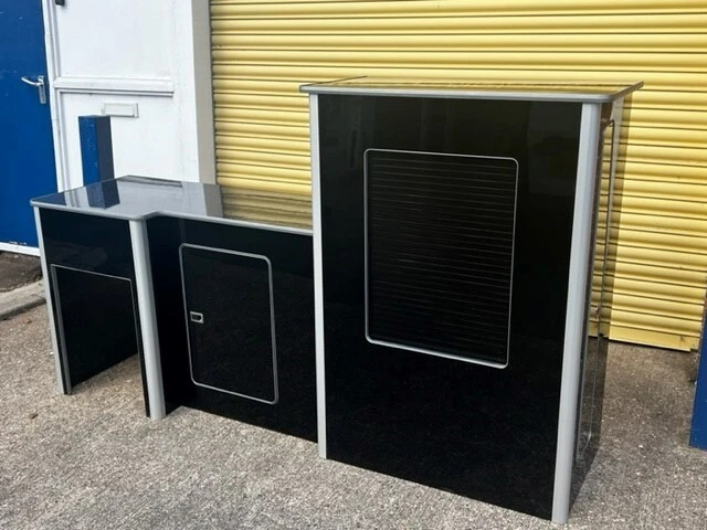 TRANSIT CUSTOM MERCEDES Vito Camper Kitchen Unit pod Black Gloss SWB ...