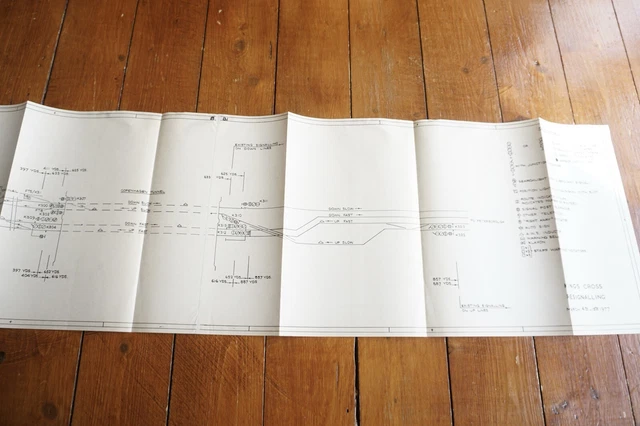 1977 KINGS CROSS Signal Box Railway Signalling Diagram Notice Map ...