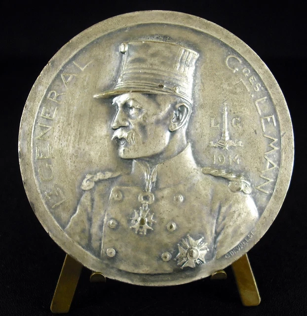 MÉDAILLE GÉNÉRAL BELGE Georges Leman Belgique bataille de Liège Fort de ...