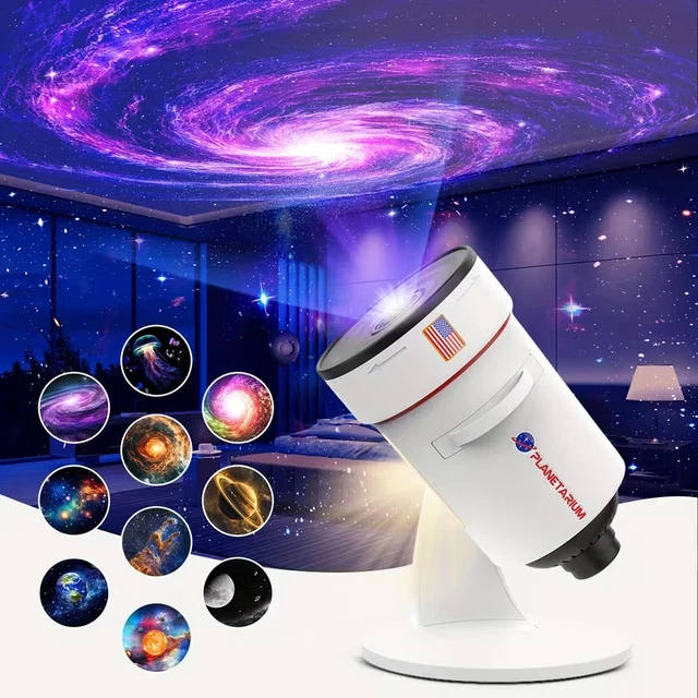 GALAXY PROJECTOR, 4K HD Realistic Star Planetarium Projector with 10 ...