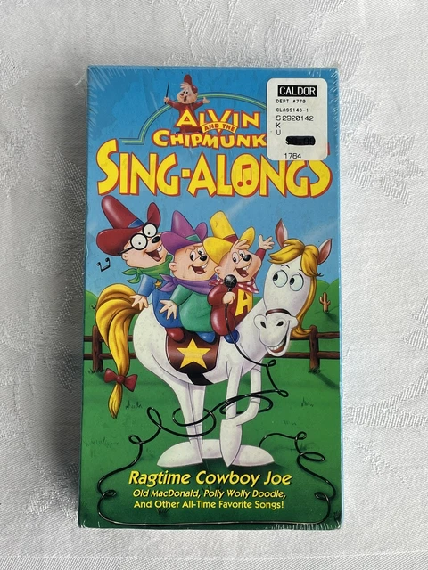 ALVIN AND THE Chipmunks Sing-Alongs Ragtime Cowboy Joe VHS 1993 Sealed ...