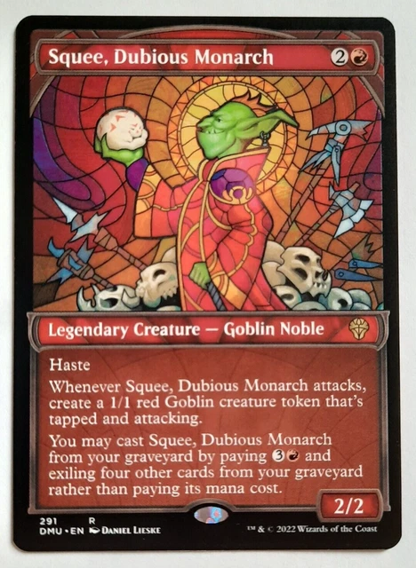 MTG 2022 DOMINARIA United SQUEE, DUBIOUS MONARCH 291 Rare (vitrine) M ...
