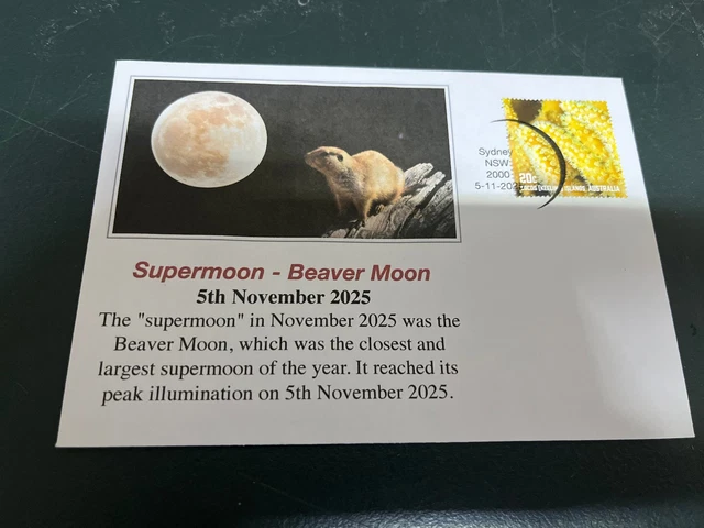 (1815A) 25-11-2025 - Supermoon (aka Beever Moon) 5 November 2025 (D) $7 ...
