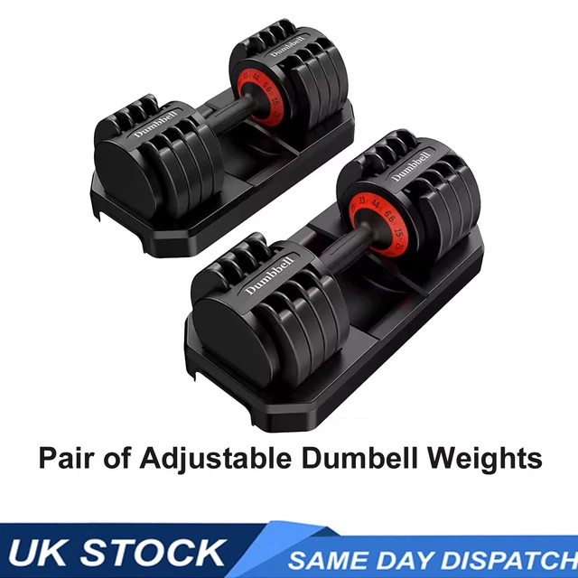 DUMBBELL ADJUSTABLE 25KG Per Dumbbell 2 x Dumbbell Home Fitness Workout ...