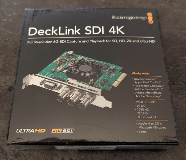 BLACKMAGIC DECKLINK SDI 4K Ultra HD 6GSDI Neuve! EUR 190,00 - PicClick FR