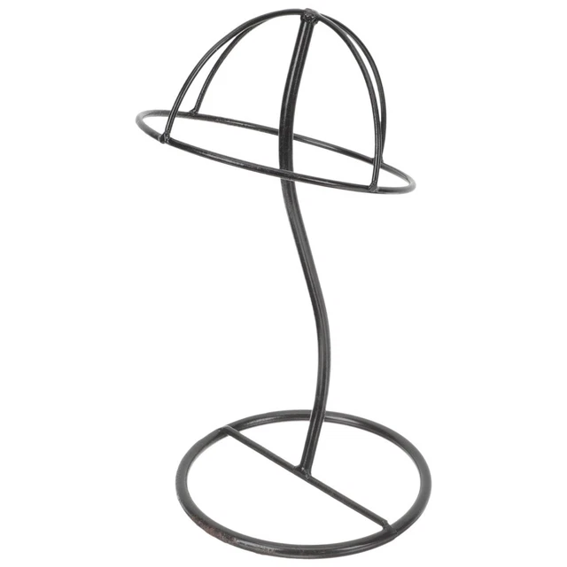HAT DISPLAY STAND Wig Stand Holder Metal Tabletop Hat Rack Wig Holder ...