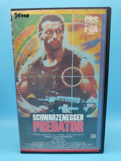 VHS SCHWARZENEGGER PREDATOR 1987 20th CENTURY FOX VIDEO VIDEOCASSETTA ...
