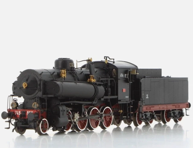 RIVAROSSI HR2275 FS Locomotiva vapore Gr. 743 366 DCC SOUND ep III IVa ...