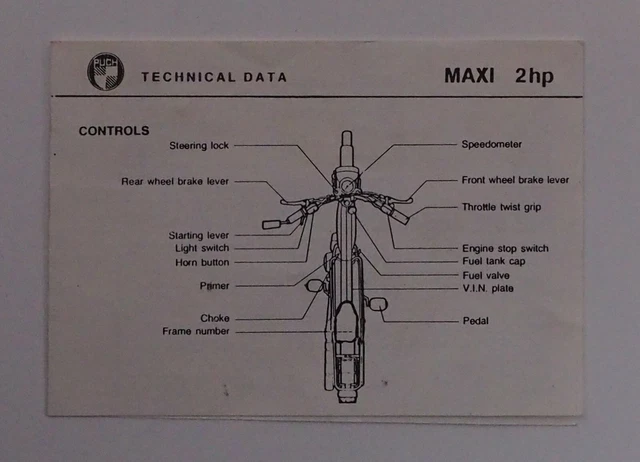 PUCH MAXI MOPED 2hp - Technical Data Sheet - ORIGINAL £5.99 - PicClick UK