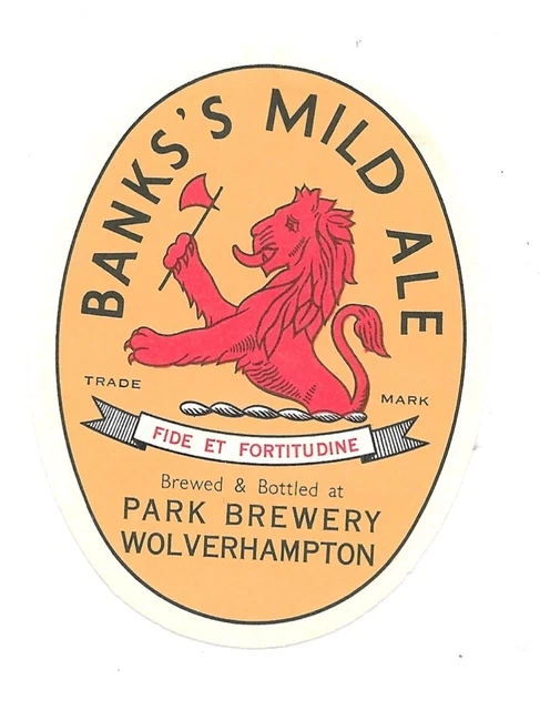 OLD UK BEER Bottle Label BANKS BREWERY Mild Ale Wolverhampton £2.27 ...