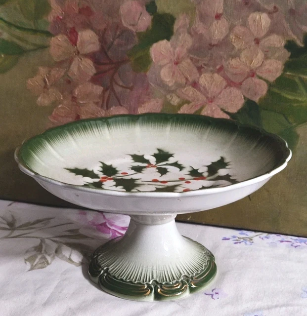 ANCIEN COMPOTIER TERRE De Fer Badonviller Décor Houx EUR 35,00 ...