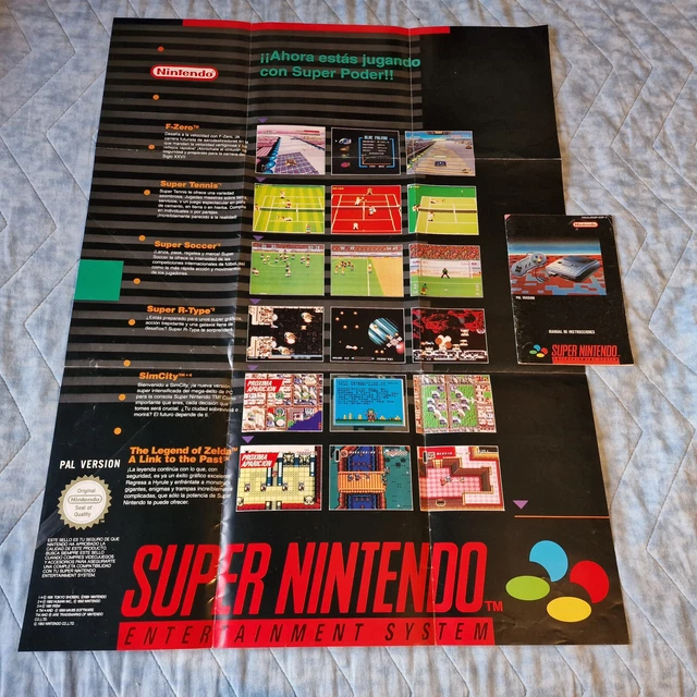 POSTER MANUALE ISTRUZIONI Super Nintendo Snes Collegamenti Catalogo Eur ...