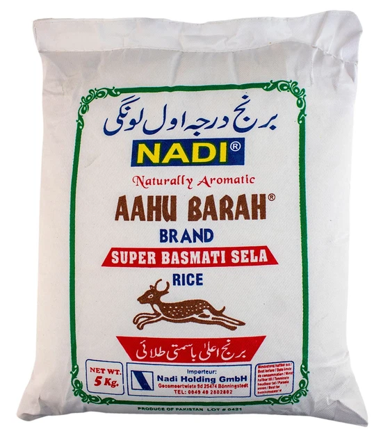 NADI AAHU BARAH in 5Kg Basmati Reis mit Aroma Pakistan Super Basmati ...