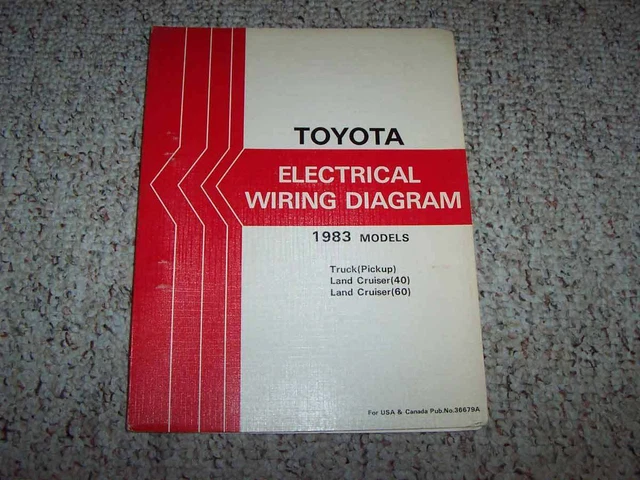 1983 TOYOTA LAND Cruiser FJ40 FJ60 Electrical Wiring Diagram Manual 4 ...