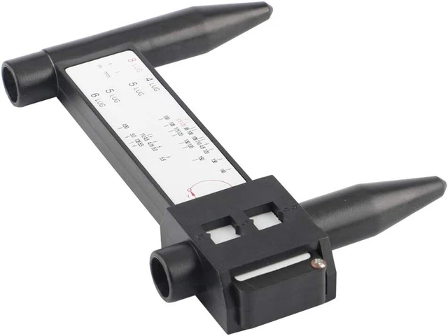 WHEEL PCD GAUGE Rim Bolt Pattern Measuring Tool for 4 5 6 Holes Sliding ...